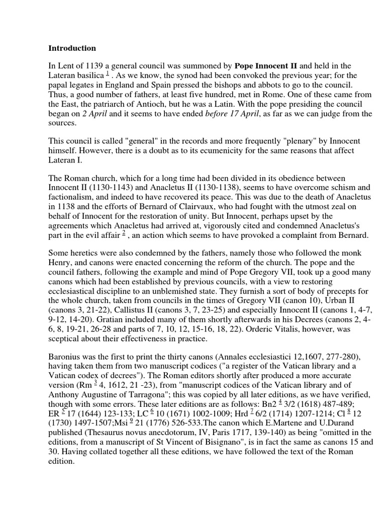 10 - II Lateran Council (1139) | PDF | Penance | Pope