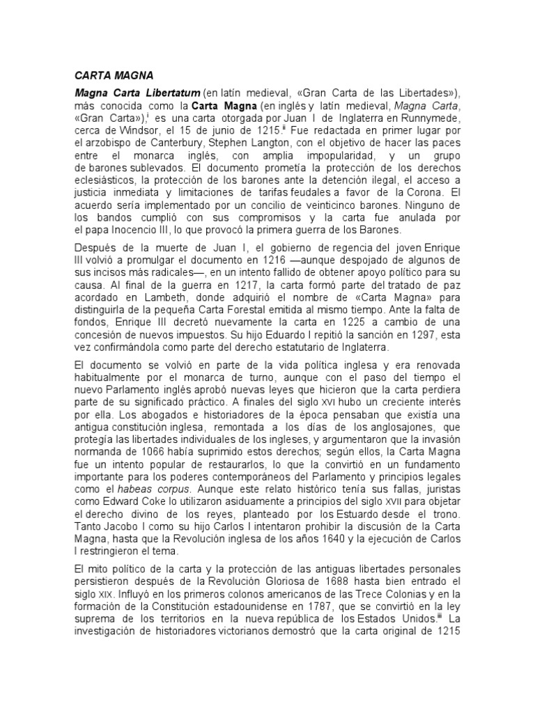 Carta Magna | PDF | Carta Magna | Gobierno