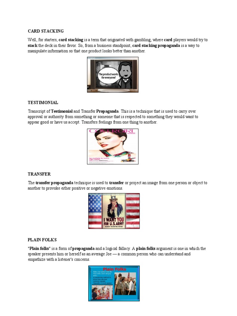 Card Stacking Propaganda