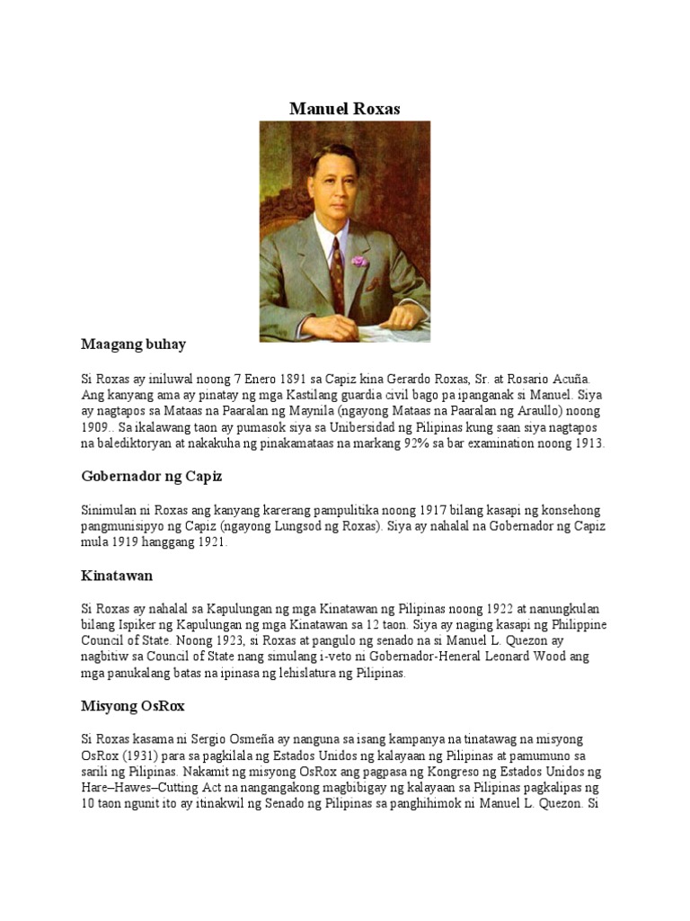 Manuel Roxas | PDF