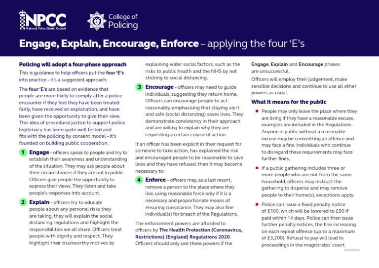 Engage Explain Encourage Enforce Guidance | PDF | Police | Policy