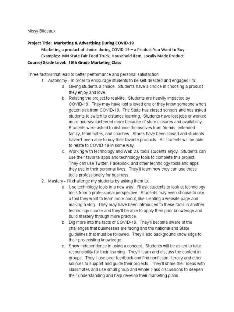 Explanation of Autonomy Mastery and Purpose | PDF | Lesson Plan ...