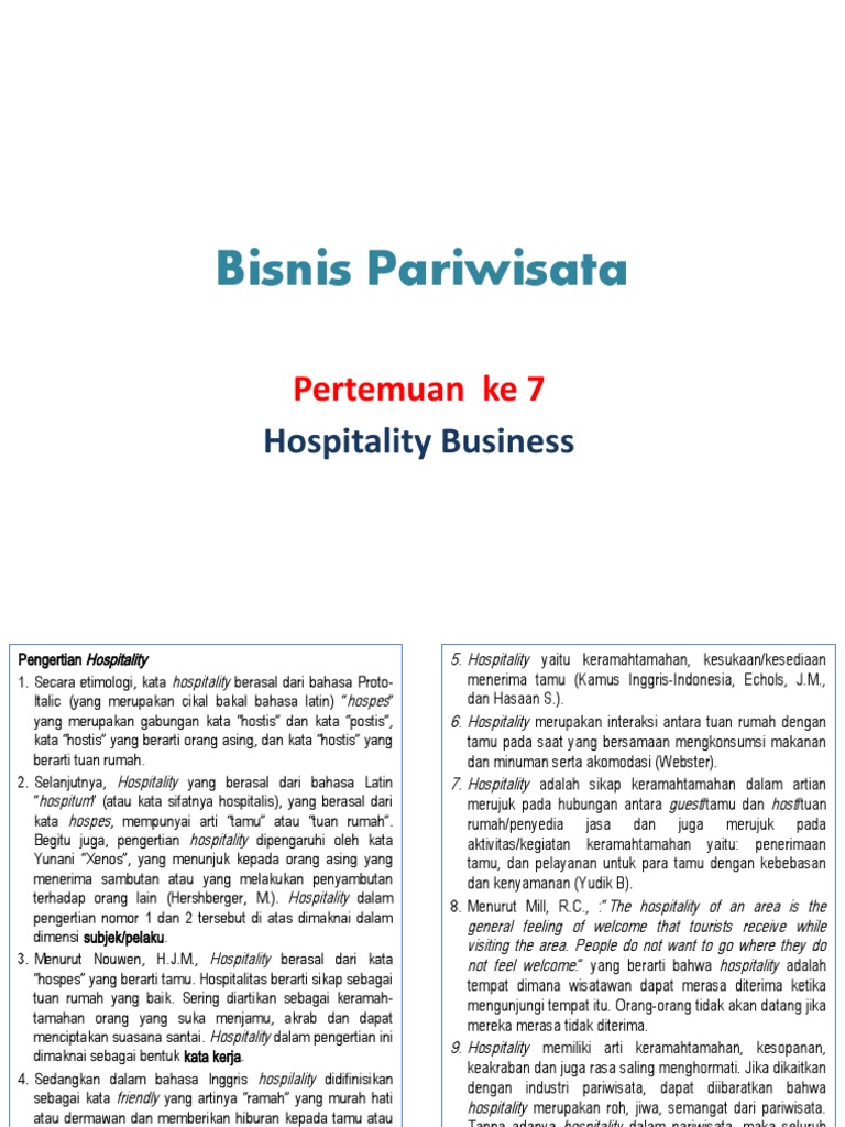 Hospitality Business | PDF