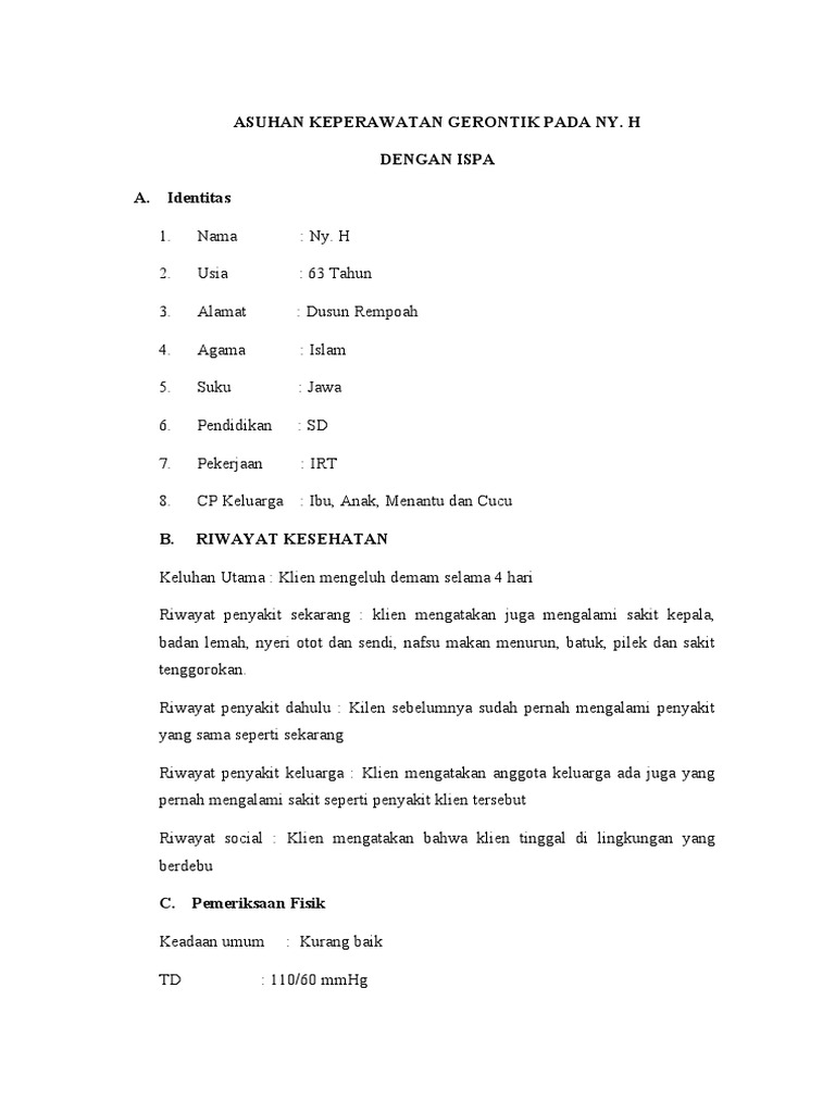 Asuhan Keperawatan Gerontik | PDF | Kesehatan Holistik | Gaya Hidup