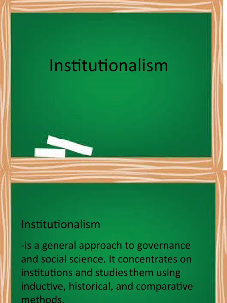 Understanding Institutionalism in Governance | PDF | Social Science ...
