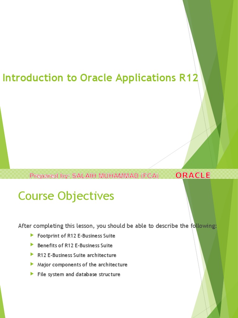 Chapter 3 Introduction To Oracle Applications R12 Pdf Supply Chain