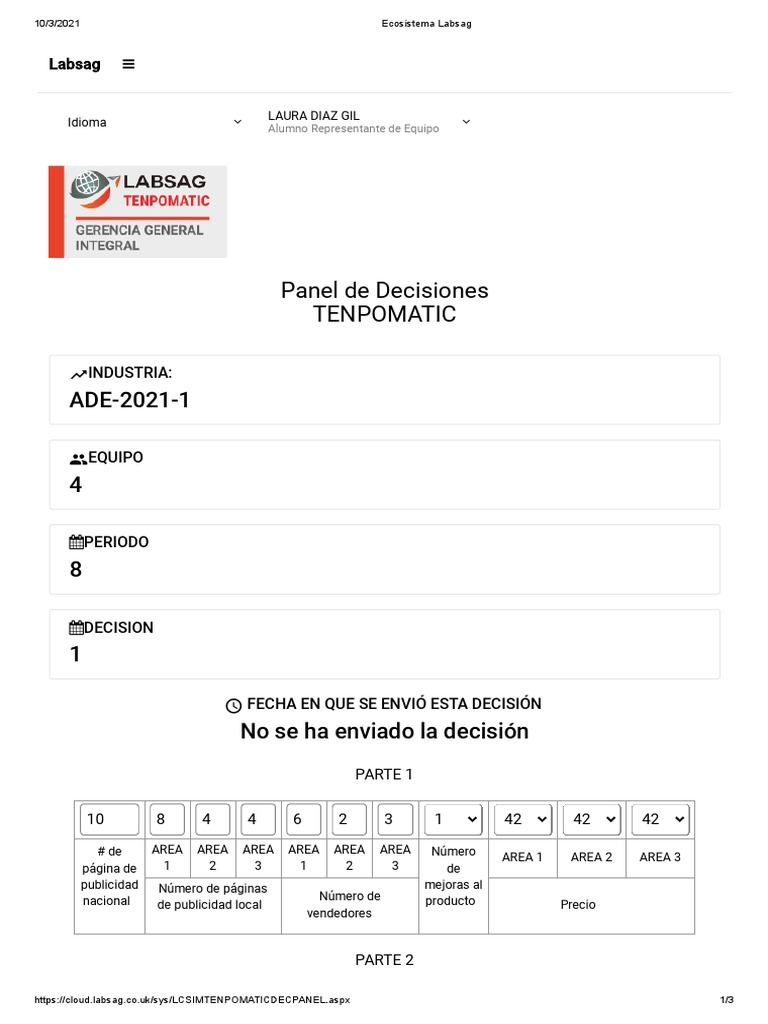 Ecosistema Labsag 4 DECISION 1 | PDF | Compartir (Finanzas) | Economias