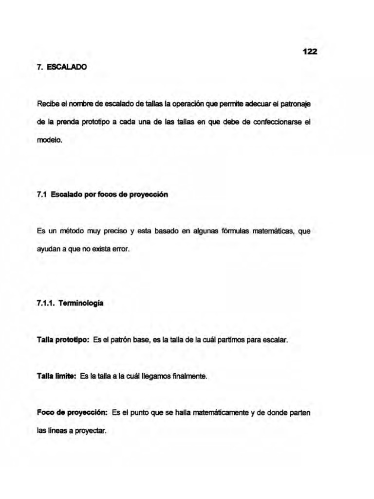 Escalado De Patrones Método Matemático Preciso Para Ampliar Tallas En