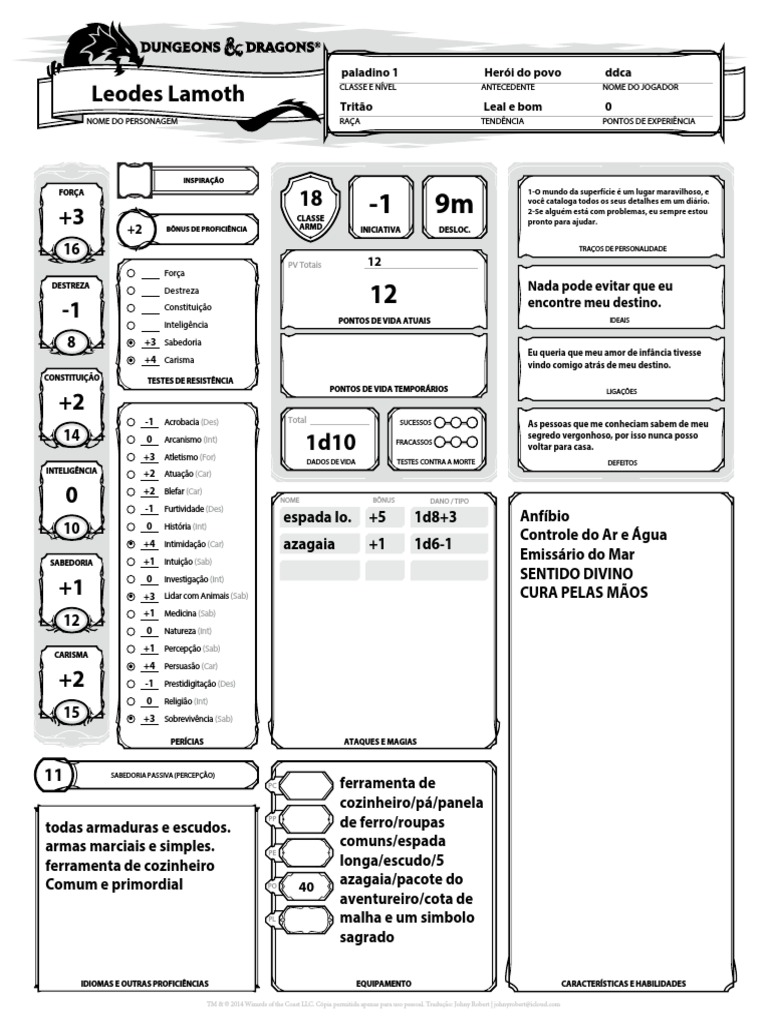 Leodes Lamoth, Tritão (DND) | PDF | Natureza