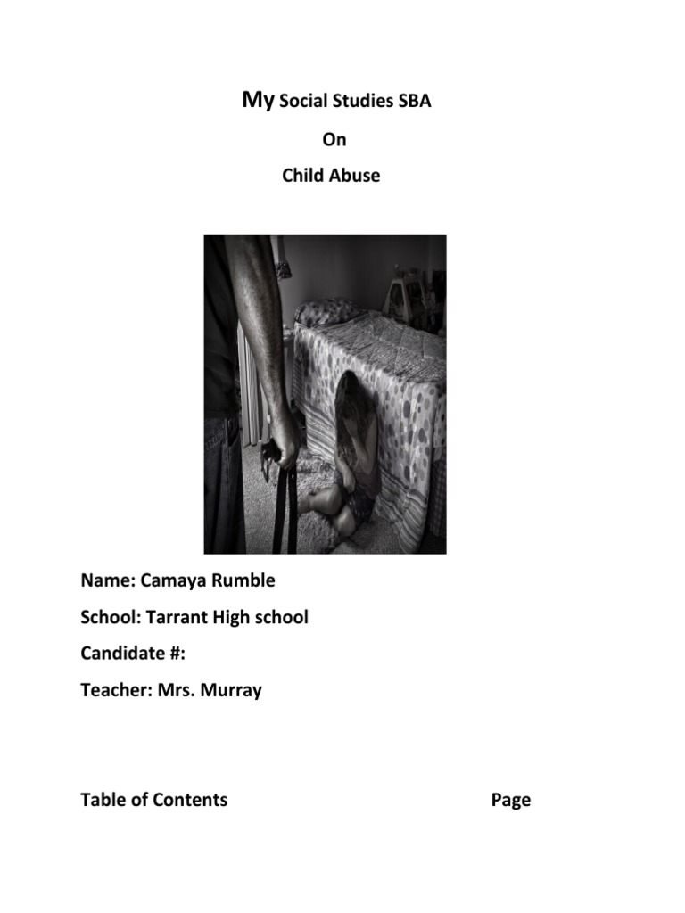 My Social Studies SBA | PDF | Child Neglect | Child Abuse