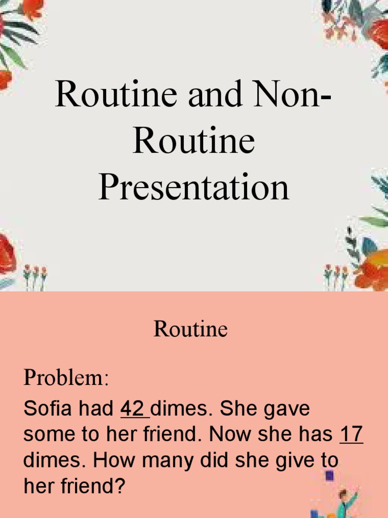Routine and Non-Routine Presentation | PDF