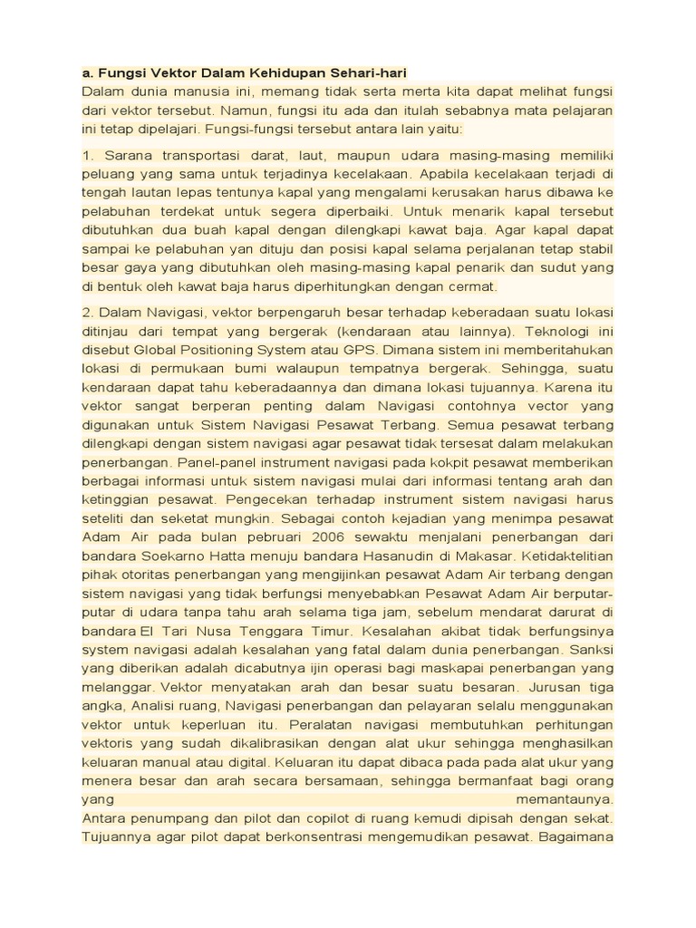 Manfaat Vektor | PDF