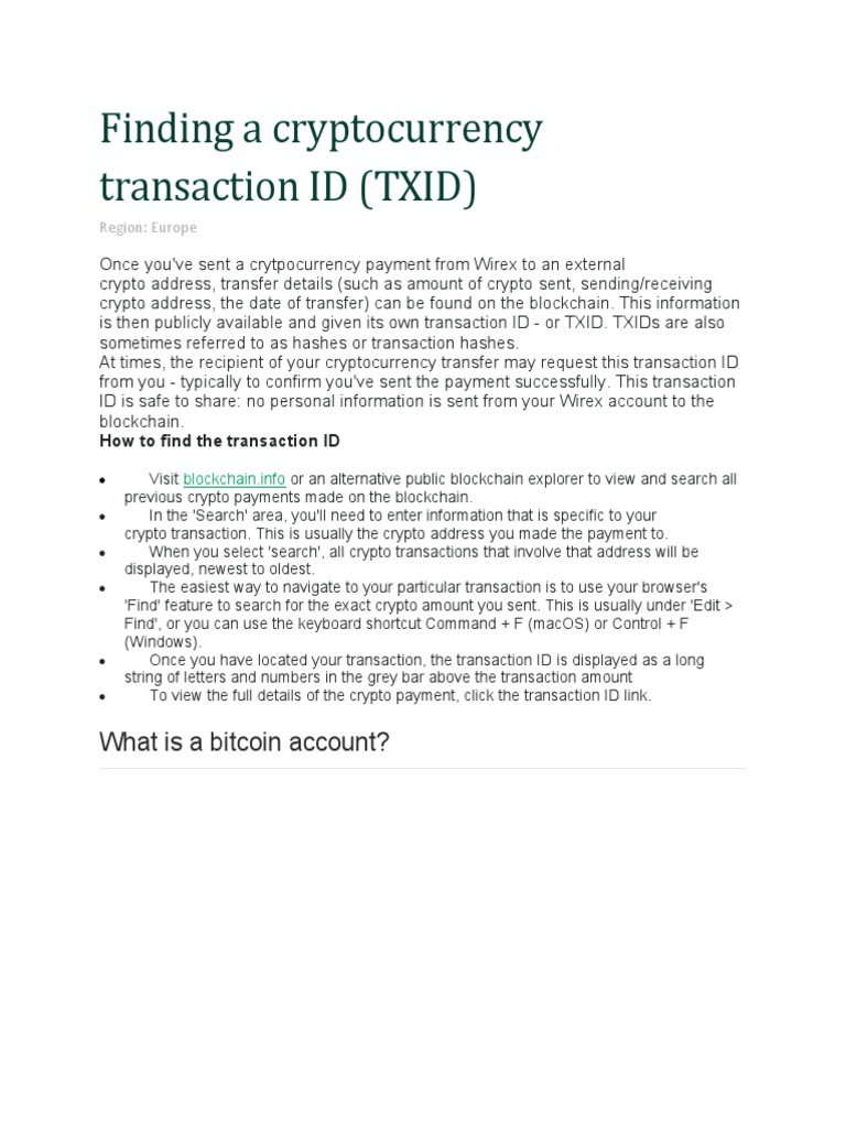 Finding A Cryptocurrency Transaction ID (TXID) : What Is A Bitcoin ...
