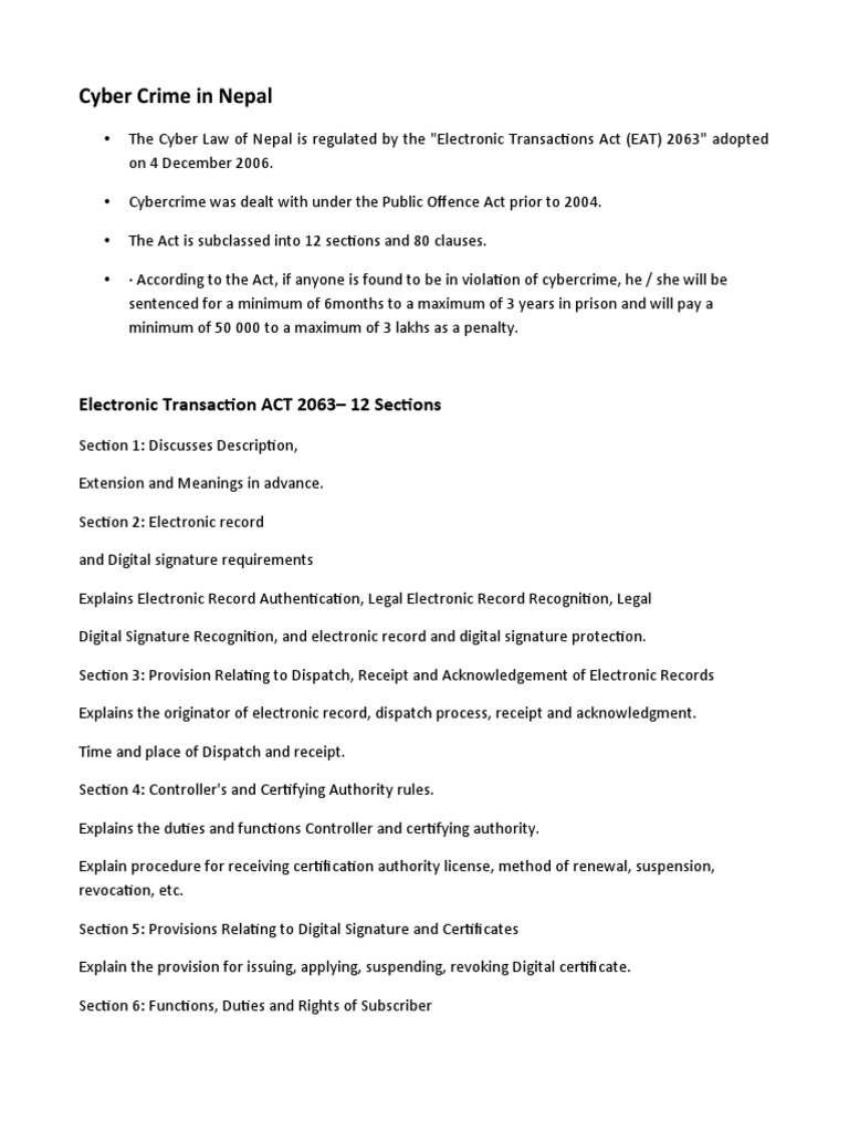Cyber Crime In Nepal Pdf Privacy Crime Violence