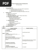 Detailed Lesson Plan in English (Elements of A Short Story) | PDF ...
