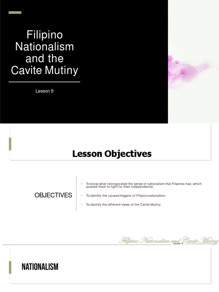 LESSON 9 Filipino Nationalism and The Cavite Mutiny | PDF | Philippines