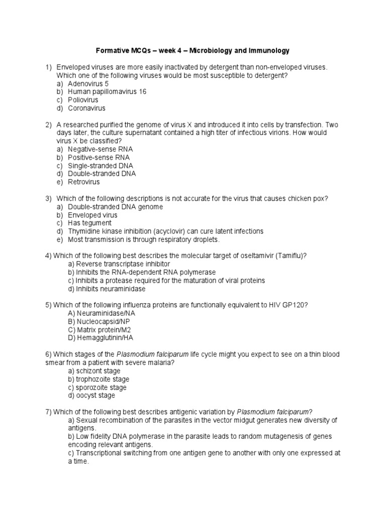 Immunology MCQs | PDF | Reverse Transcriptase | Virus