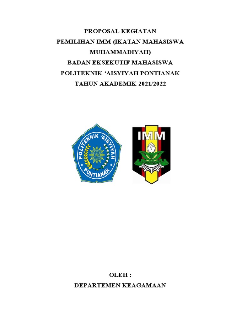 Proposal Pemilihan IMM | PDF