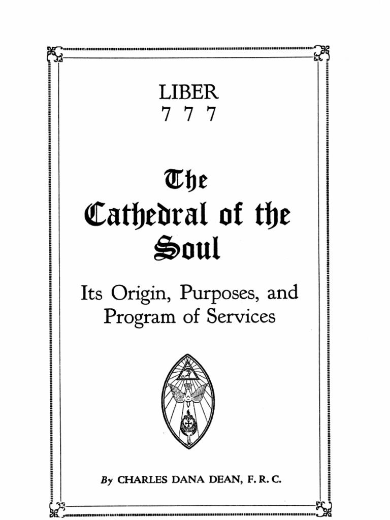 Liber 777 The Cathedral of The Soul 18th Ed 1950 | PDF | Religious ...