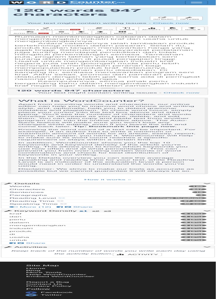 Wordcounter Count Words And Correct Writing Pdf Human Communication
