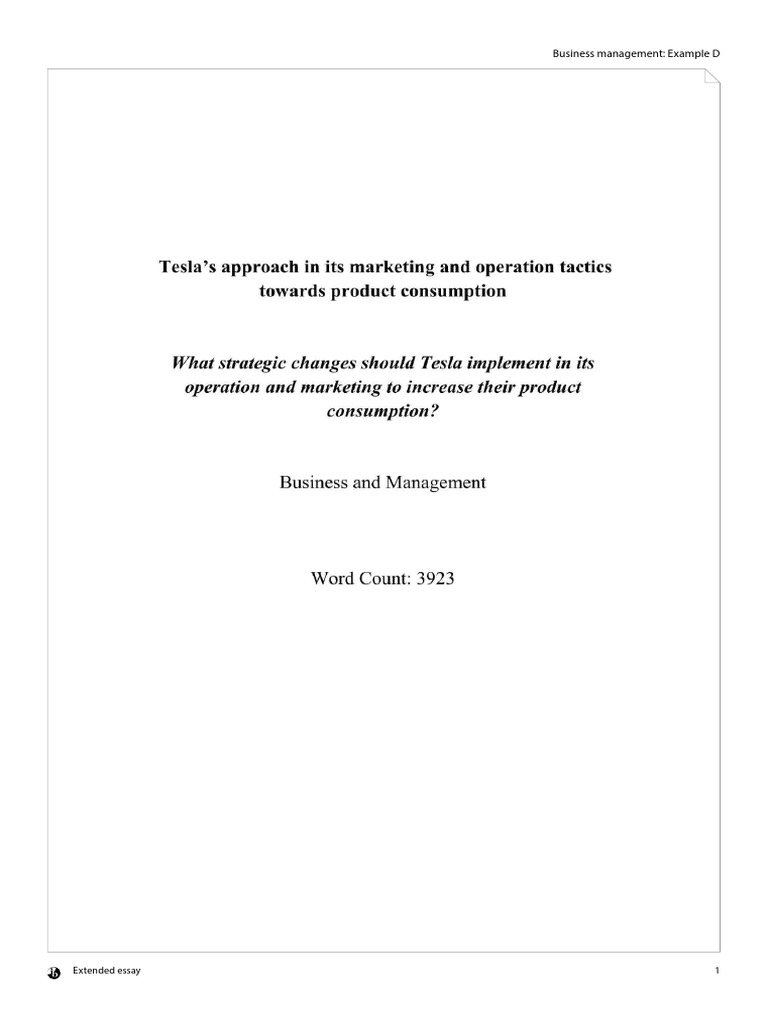 Business Management Essay Guide | PDF | Self-Improvement