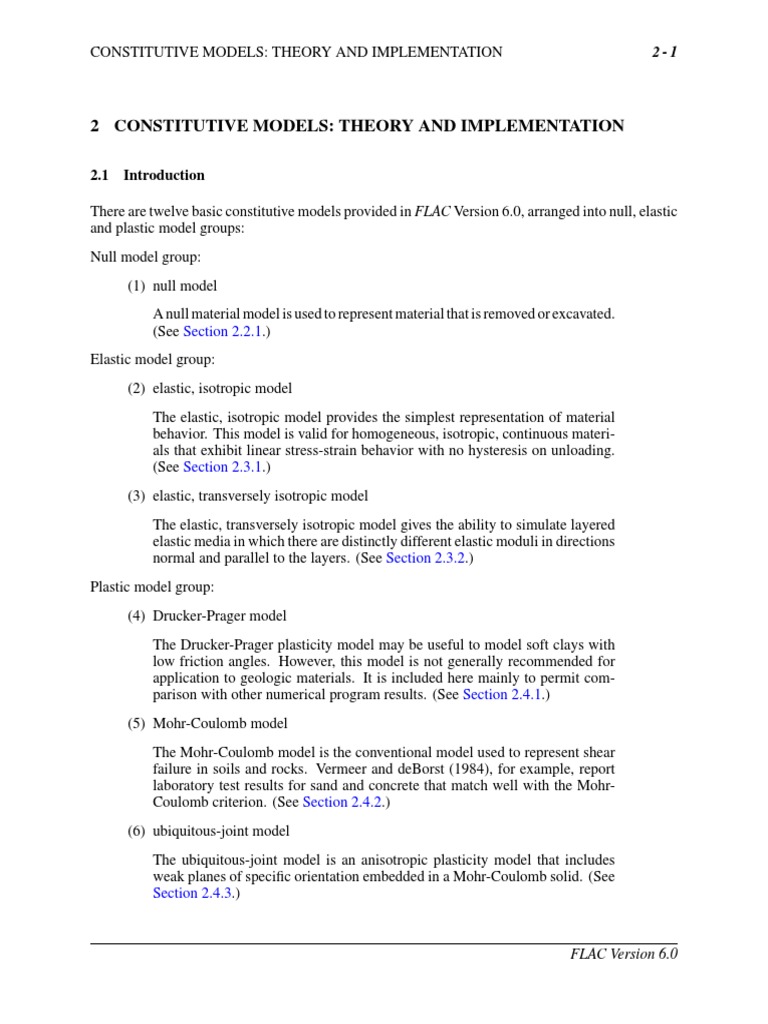 2 Constitutive Models: Theory and Implementation: Section 2.2.1 | PDF ...