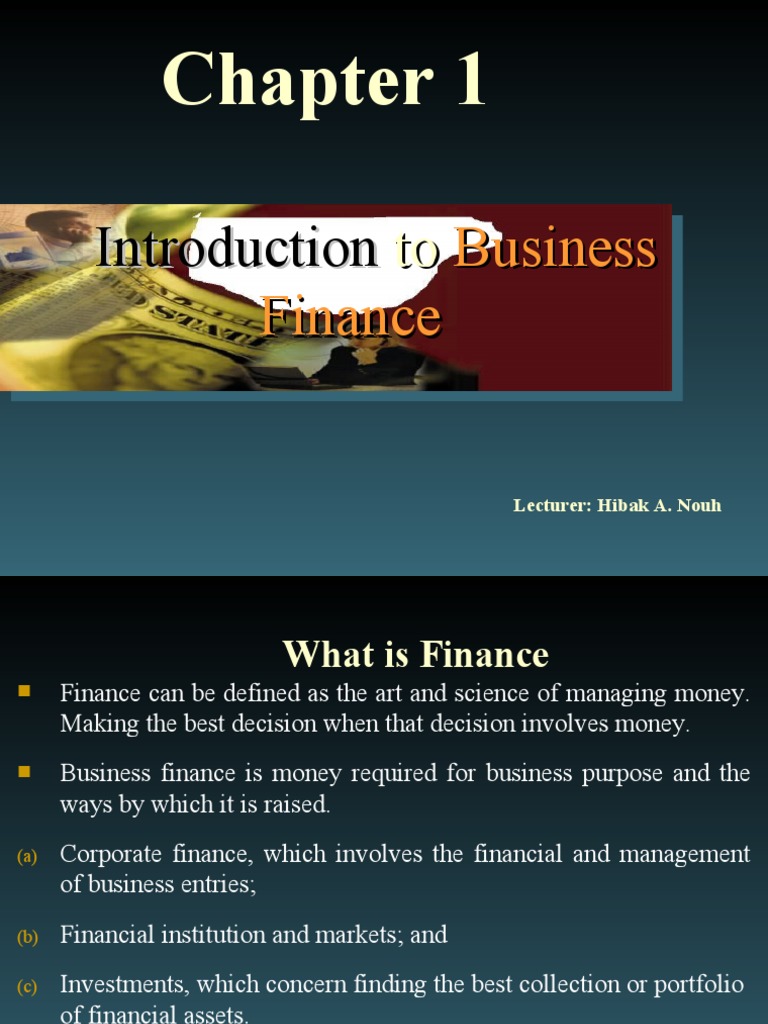 Introduction to Business Finance | PDF | Dividend | Partnership