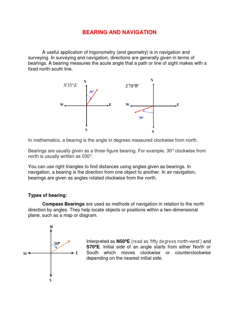 Understanding Bearings in Navigation | PDF | Angle | Navigation