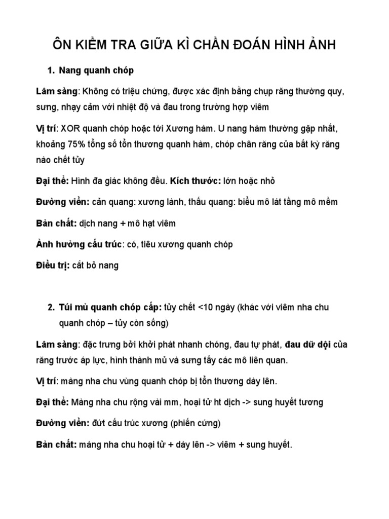 Ôn Thi Gi A Kì CDHA | PDF