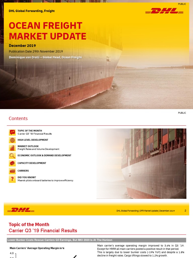 Glo DGF Ocean Market Update | PDF | Recession | Cargo