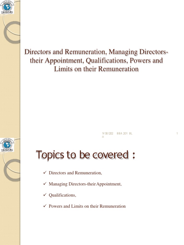 An Overview of Directors, Their Appointment, Qualifications, Powers of ...