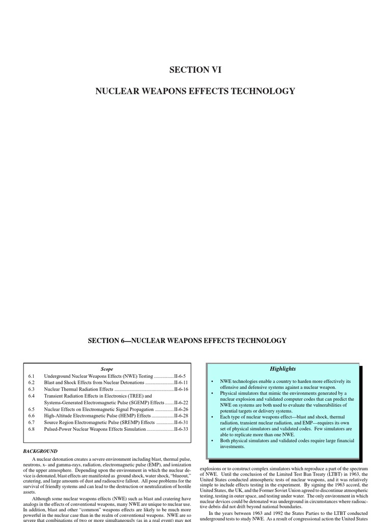 Nuclear Weapons Effects Technology Guide | PDF | Ionizing Radiation | X Ray