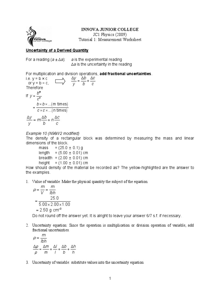 Uncertainty in Physics Calculations | PDF | Uncertainty | Sphere