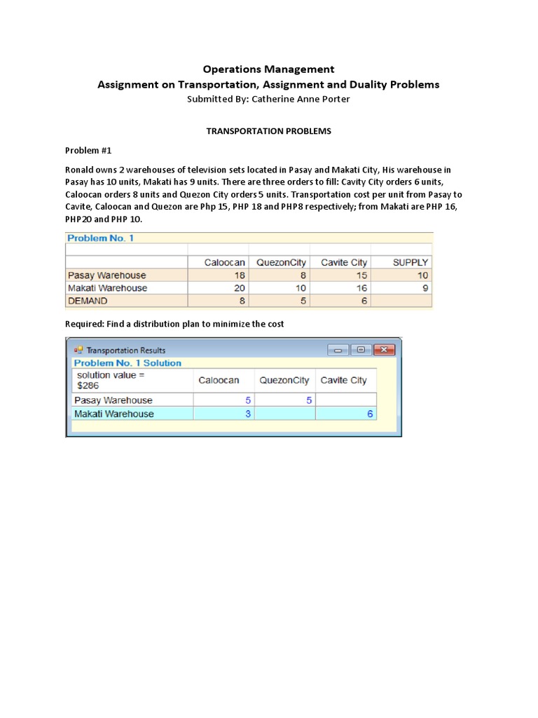 PORTER Operations Research - Linear Programming | PDF | Mathematical Analysis | Mathematical ...