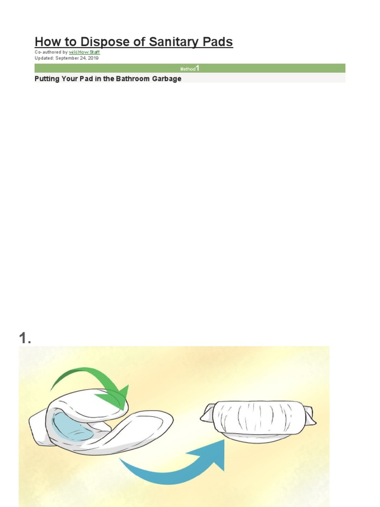 How To Dispose of Sanitary Pads | PDF | Waste Management | Hygiene