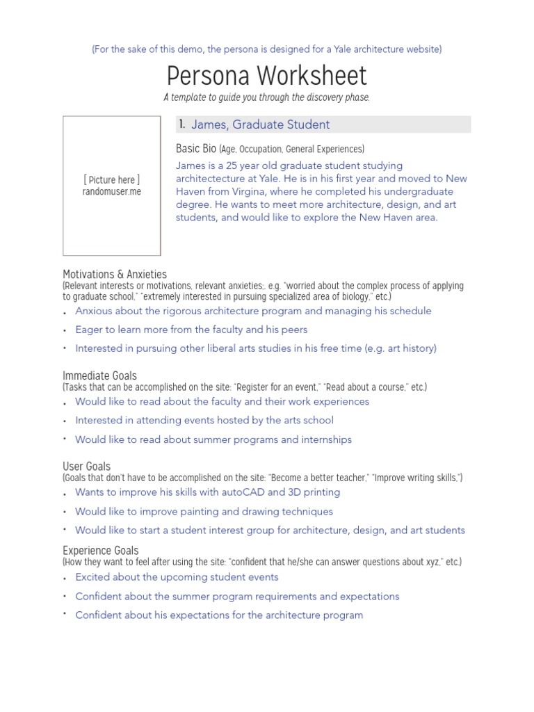 Sample Persona Template | PDF | Motivation | Motivational