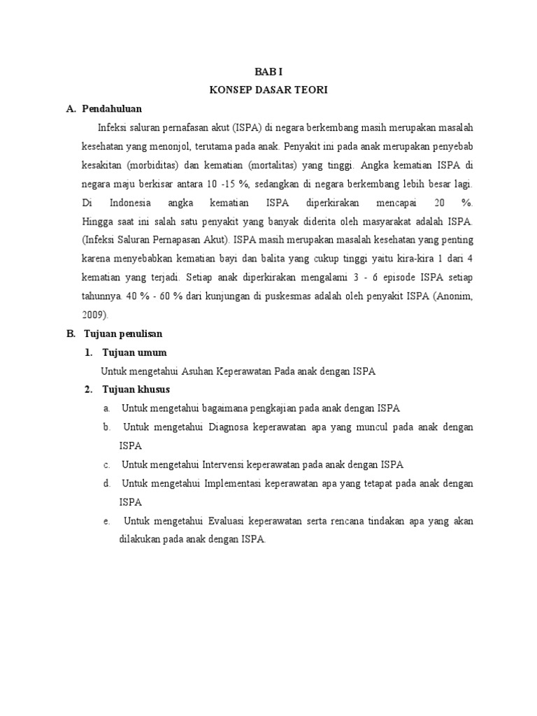 Askep Anak Dengan Ispa | PDF