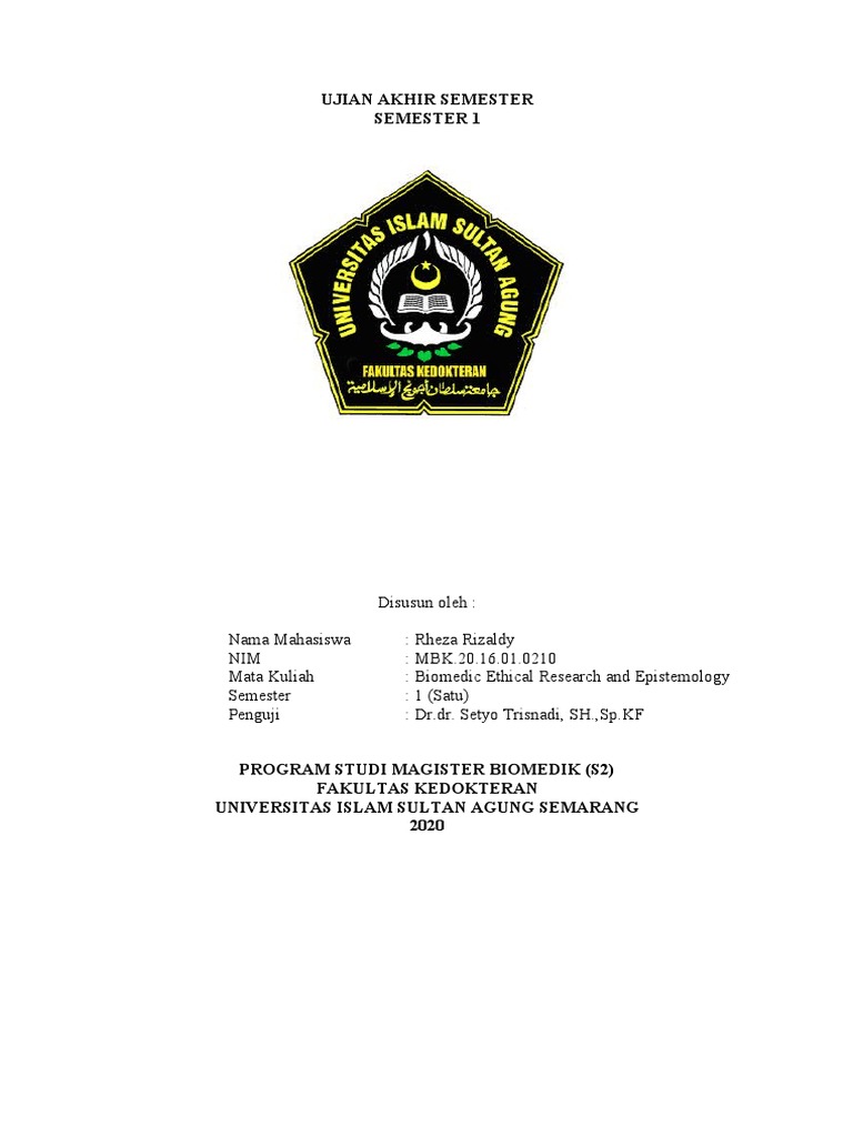 UAS DR - Dr. Setyo Trisnadi, SH.,SP - KF - Rheza Rizaldy - MBK2016010210 | PDF