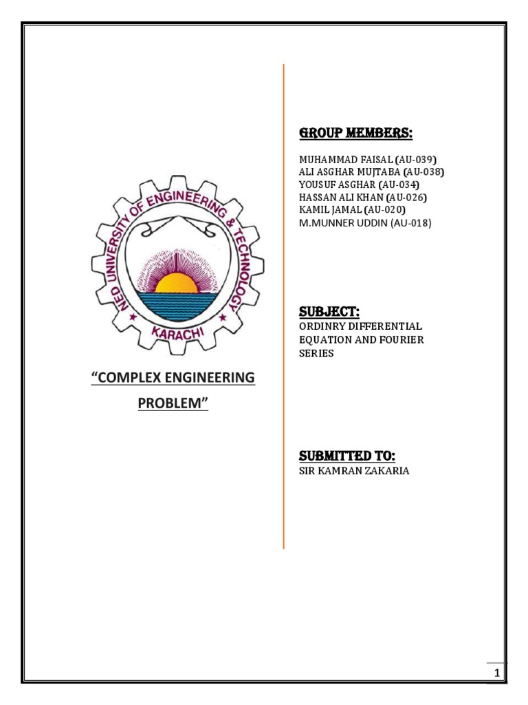 Complex Engineering Problem | PDF | Ordinary Differential Equation ...