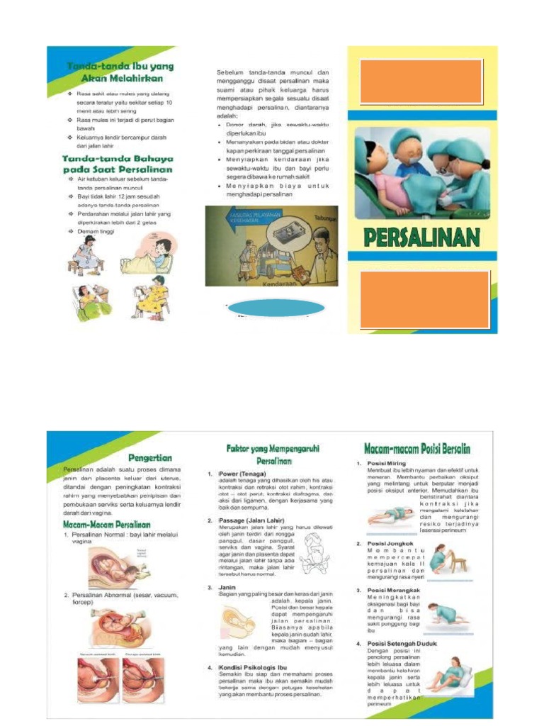 Leaflet tanda persalinan dan persiapan persalinan