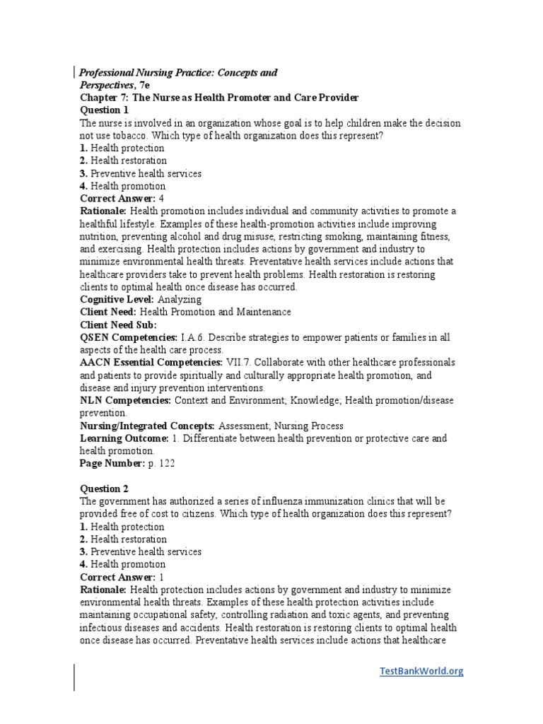 Professional Nursing Practice: Concepts and Perspectives, 7e | PDF ...