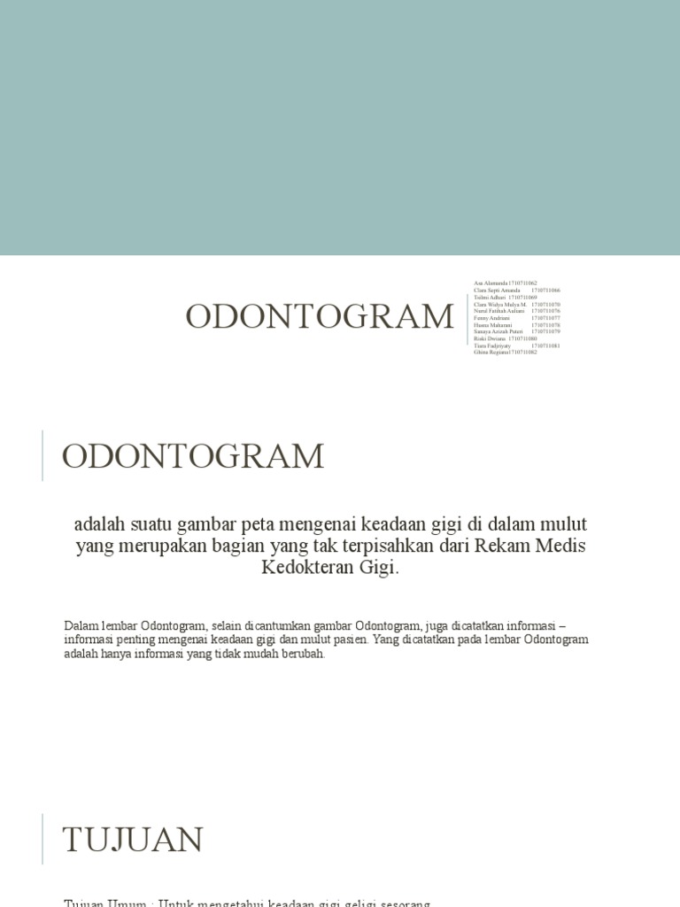 Odontogram | PDF