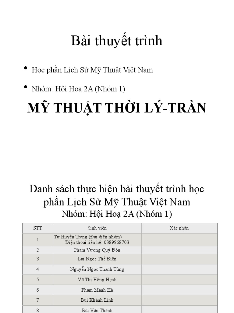 Thuyet Trinh Lich Su - Hoi Hoa 2A - Nhom 1 | PDF
