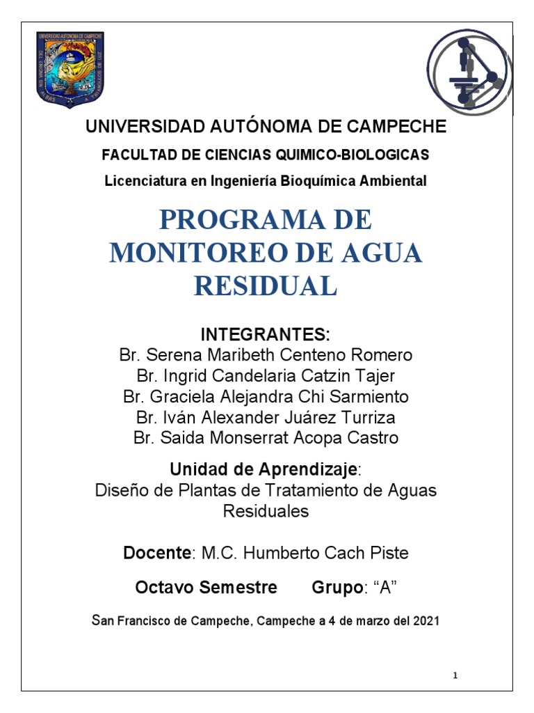 Programa de Monitoreo de Agua Residuales | PDF | Aguas residuales | Agua