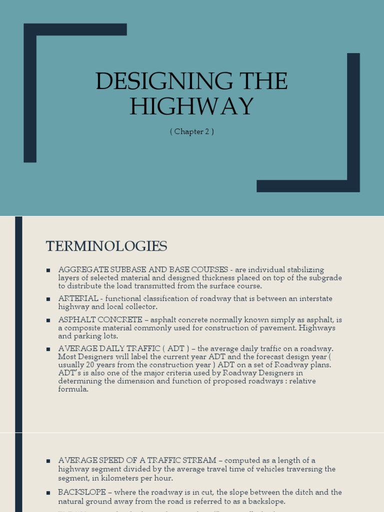 Chapter 2 Highway Engineering | PDF | Interchange (Road) | Surface Runoff