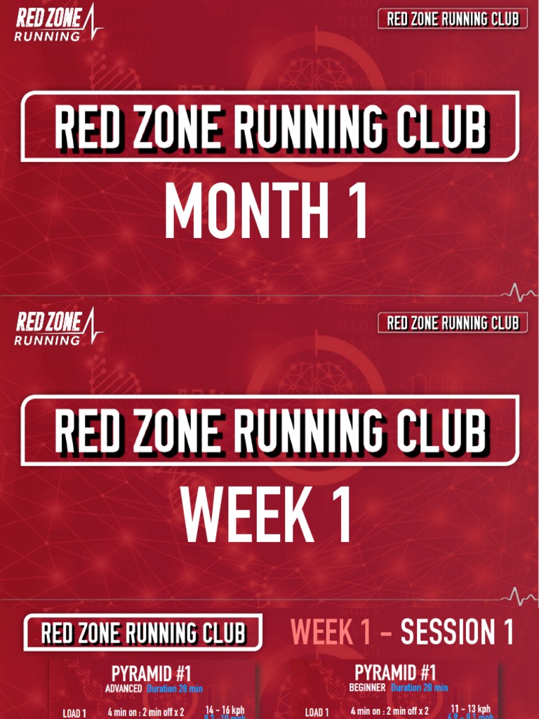 Red Zone Running Club - Month 1 | PDF