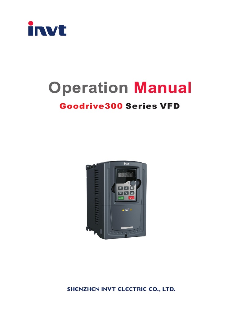 GD300 Series VFD Manual | PDF | Electric Motor | Power Supply
