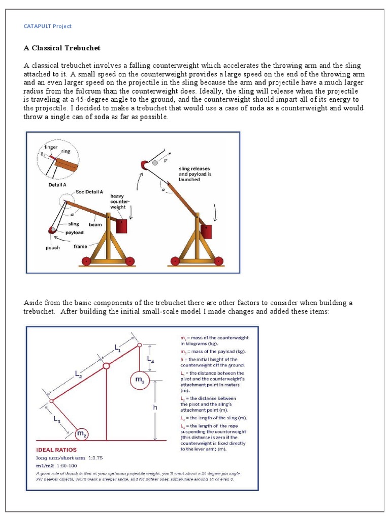 A Classical Trebuchet: CATAPULT Project | PDF | Projectiles | Classical ...