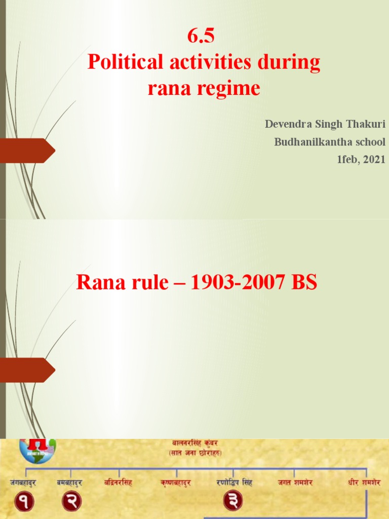 6.5 Political Activities During Rana Regime | PDF | Nepal | Sikhism