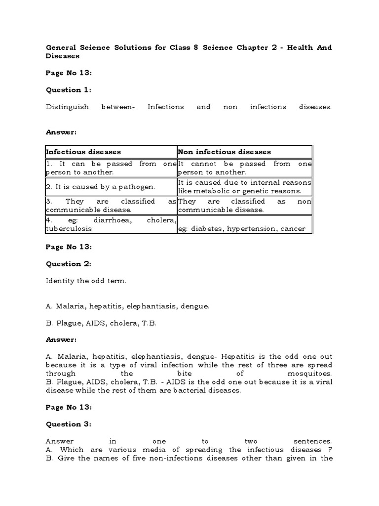 General Science Solutions For Class 8 Science Chapter 2 | PDF ...